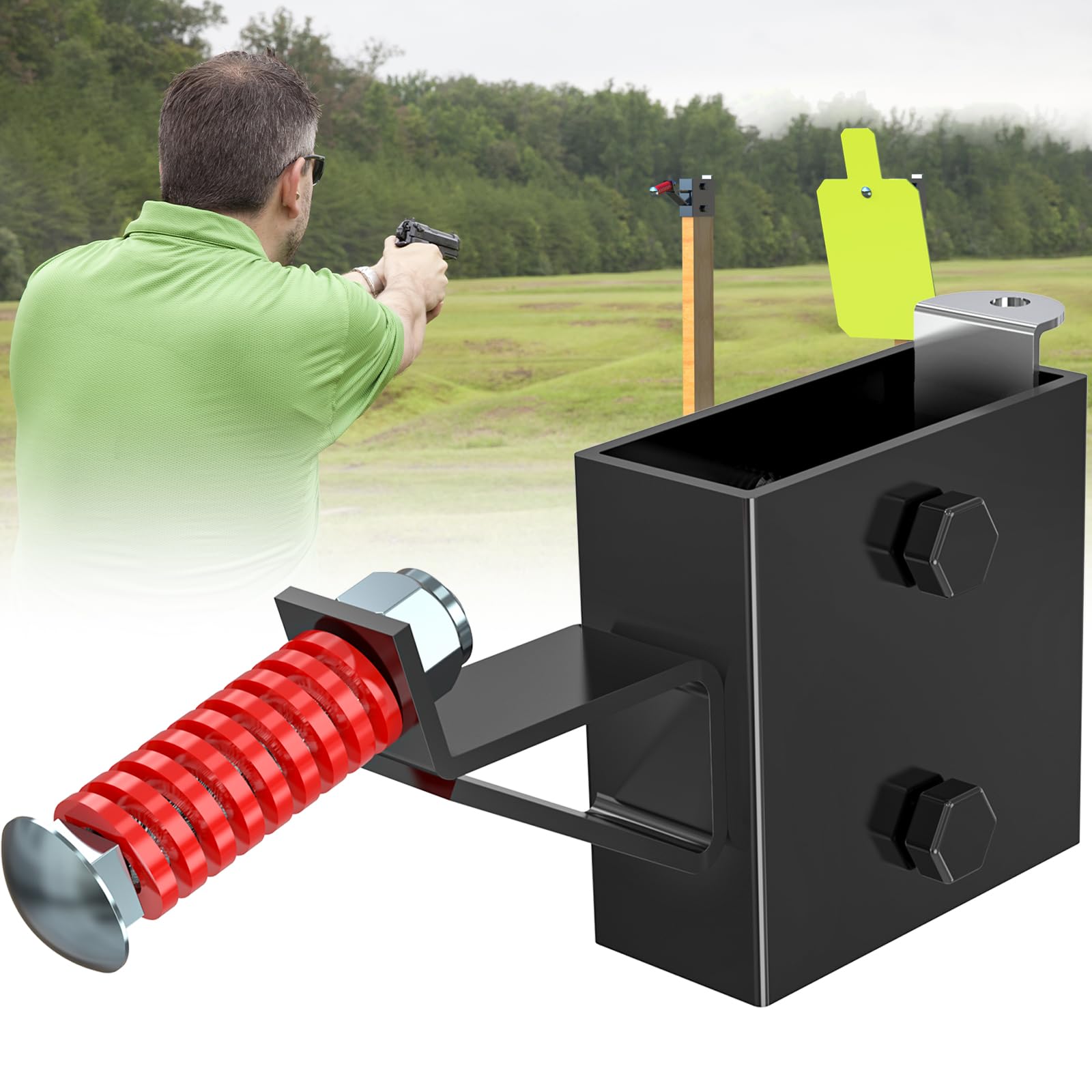 Amazon.com : 2x4 Steel Target Hanger | AR500 2x4 Shooting Target Stand ...