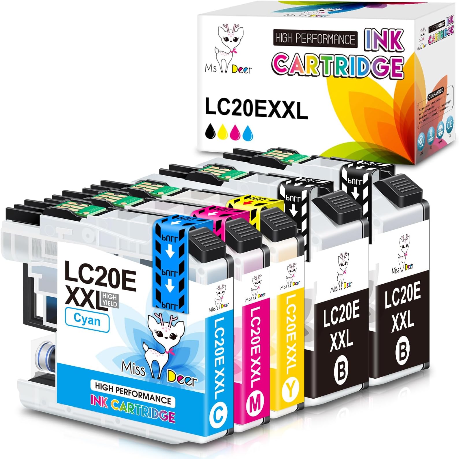 Amazon.com: Miss Deer LC20E Compatible Ink Cartridge Replacement for ...