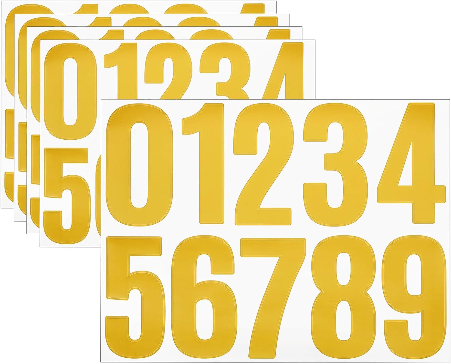 Amazon.com: uxcell 5 Sheets Vinyl House Numbers, 4 Inch Waterproof Self ...