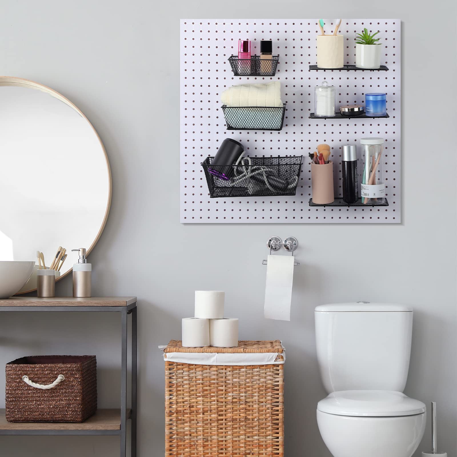 30 Pcs Pegboard Accessories Organizer Kit Includes Pegboard Storage ...