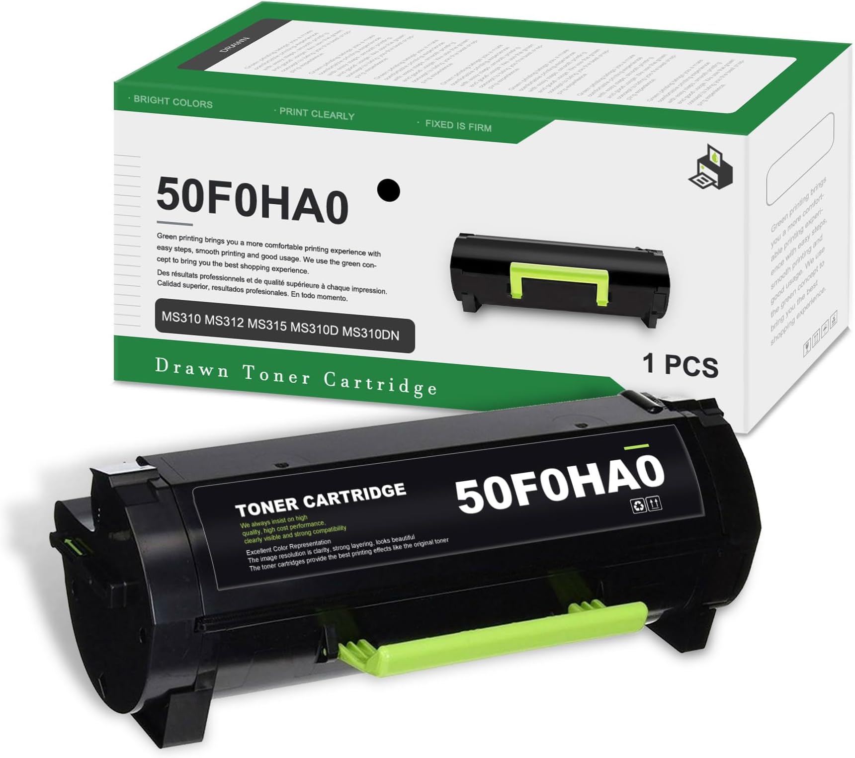 Amazon.com: 50F0HA0 Black Toner Cartridge(1-Pack) - Compatible 500HA ...