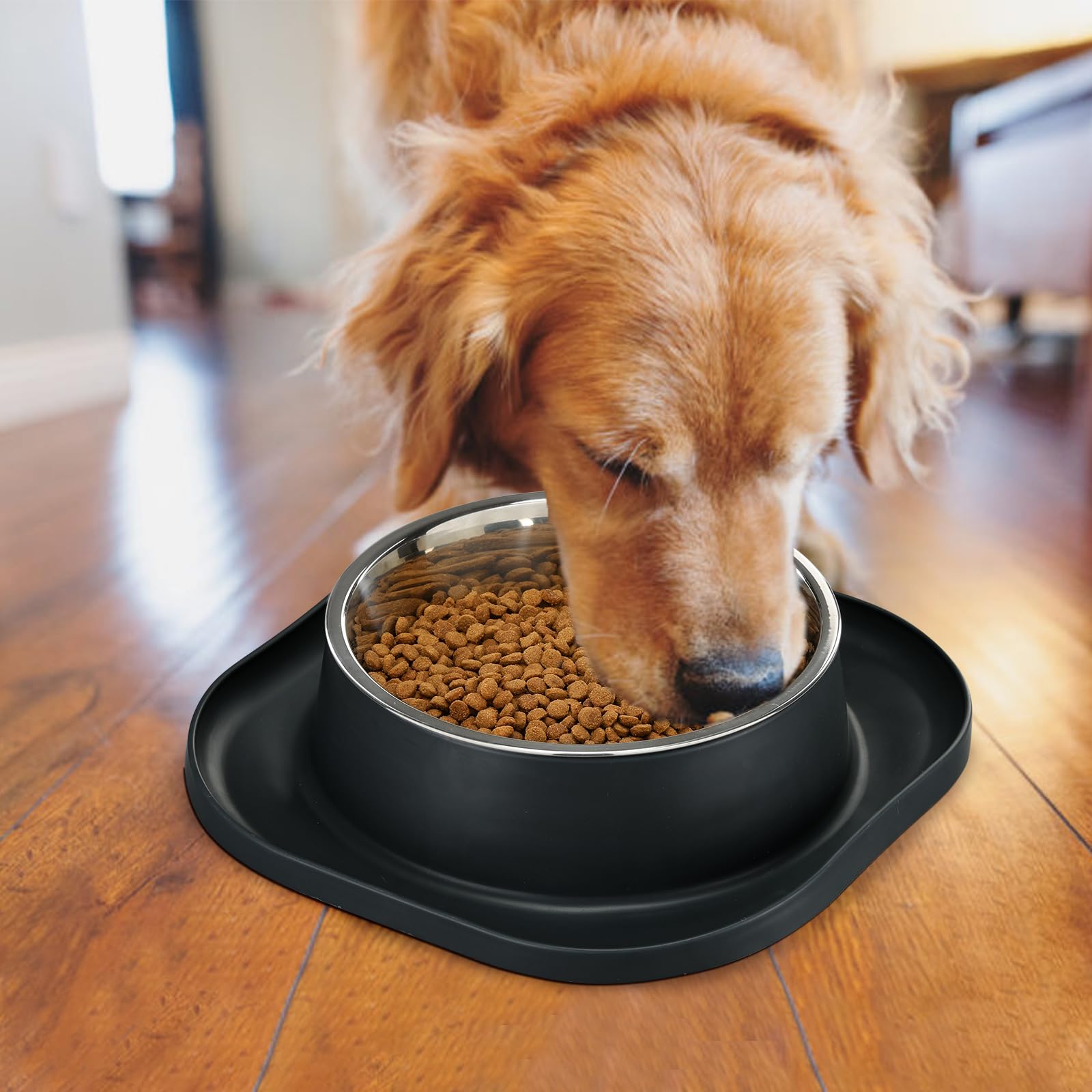 Large Stainless Steel Dog Bowl, 7 Cup, Water & Food Bowl with Anti-Skid ...