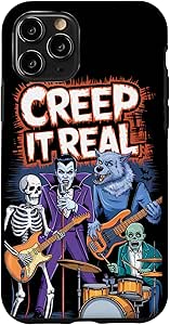 Amazon.com: iPhone 11 Pro Creep It Real Cool Funny Vampire Werewolf ...