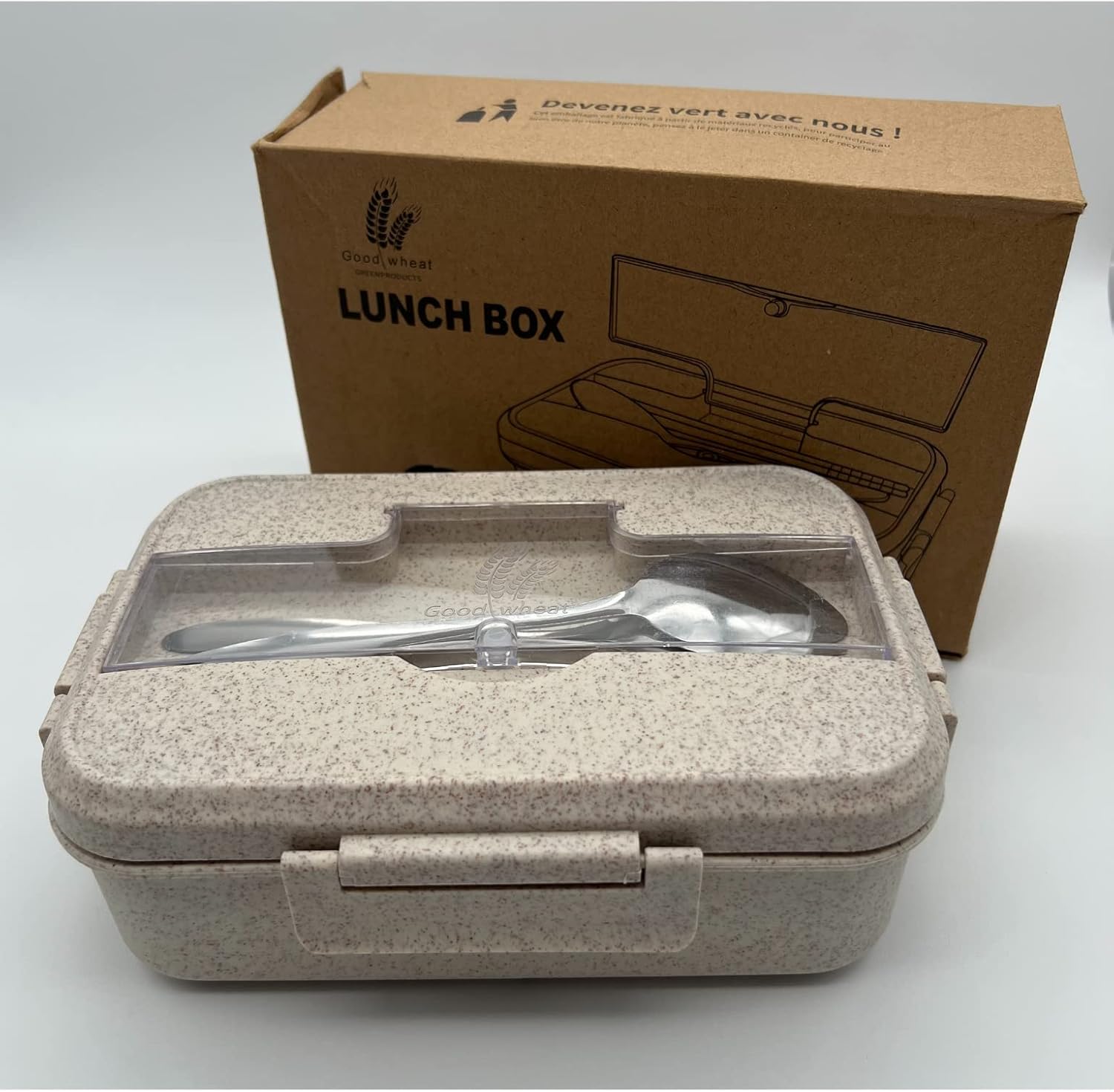 Amazon.com: Microwave Safe Bento Box Food Container Divided Rectangle ...