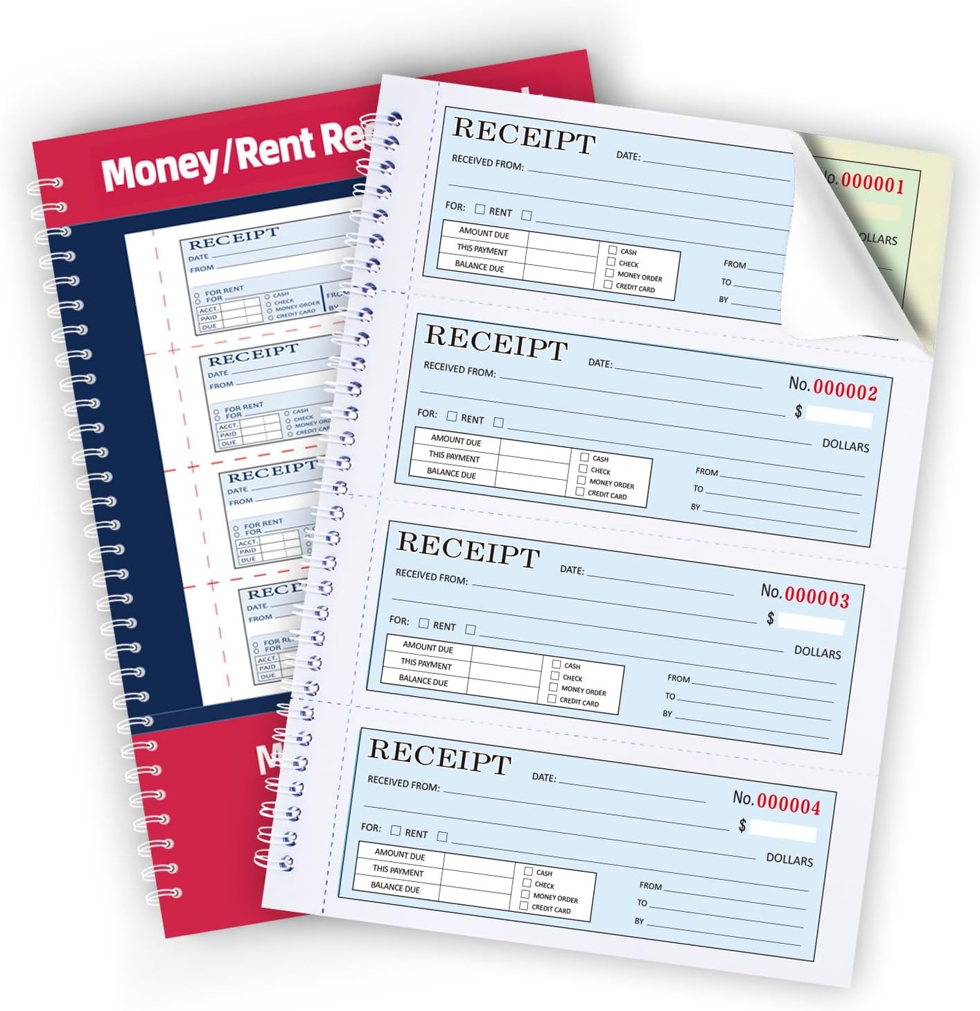 Amazon.com : Adams Money and Rent Receipt Book, 2-Part Carbonless, 5-1/ ...