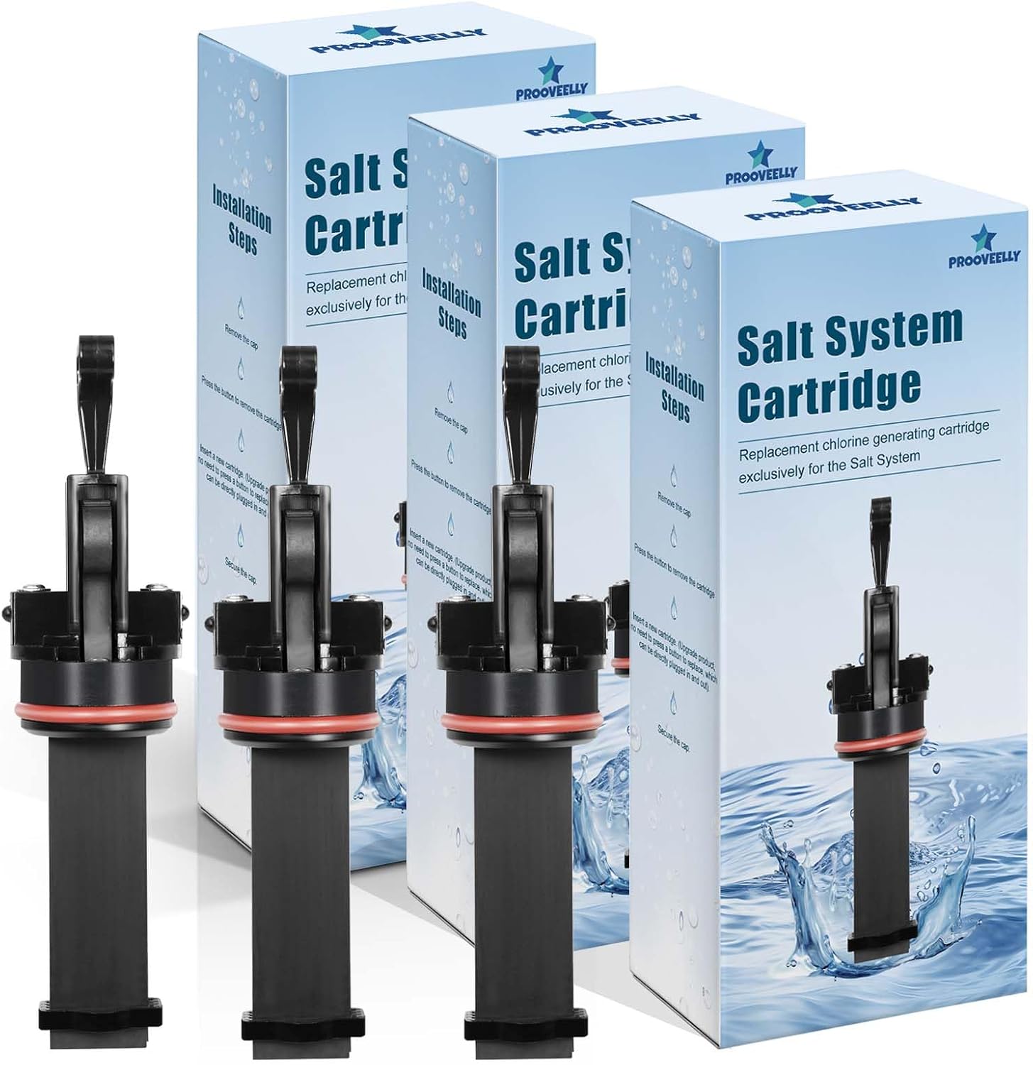 Amazon.com: PROOVEELLY 3 Pack Salt System Cartridge - Compatible with ...