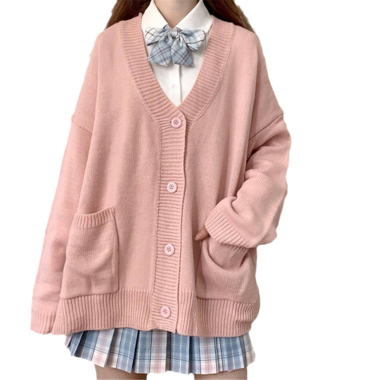 TXYJJP Womens Japanese Cute Kawaii Knitted Cardigan Sweater Cosplay ...