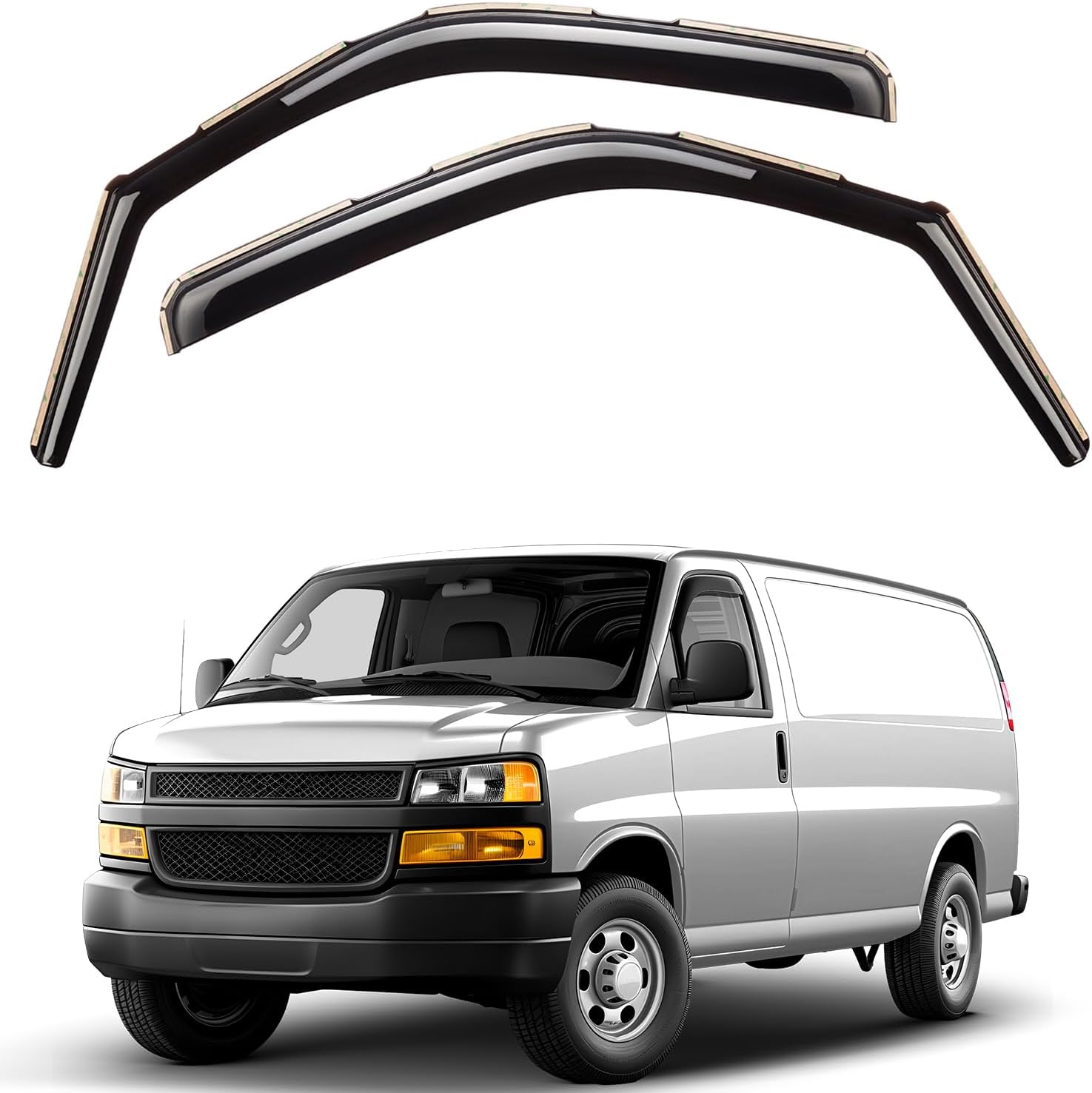 Amazon.com: GrandWheel Co Smoke Tinted in-Channel Side Window Vent ...