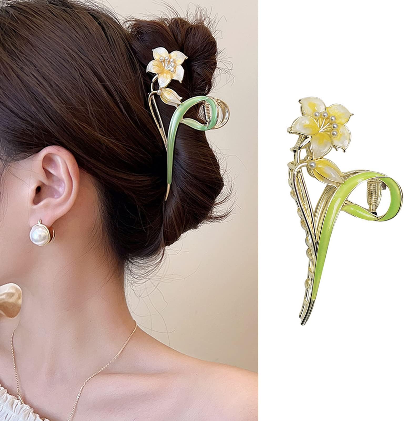 Amazon.com : Flower Claw Clips for Hair | Strong Hold and Non Slip ...
