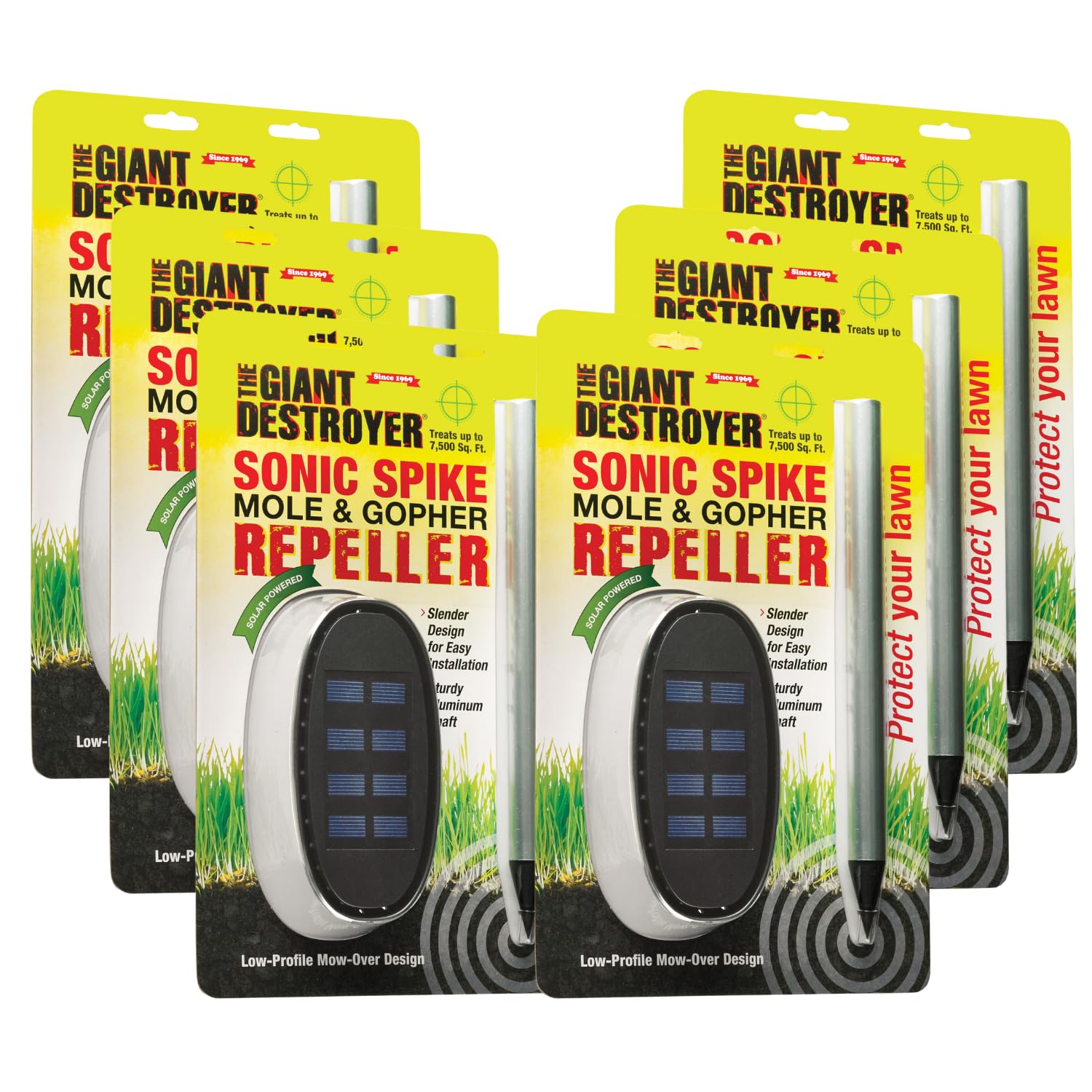 The Giant Destroyer Sonic Spike Mole & Gopher Repeller - 6 Pack ...