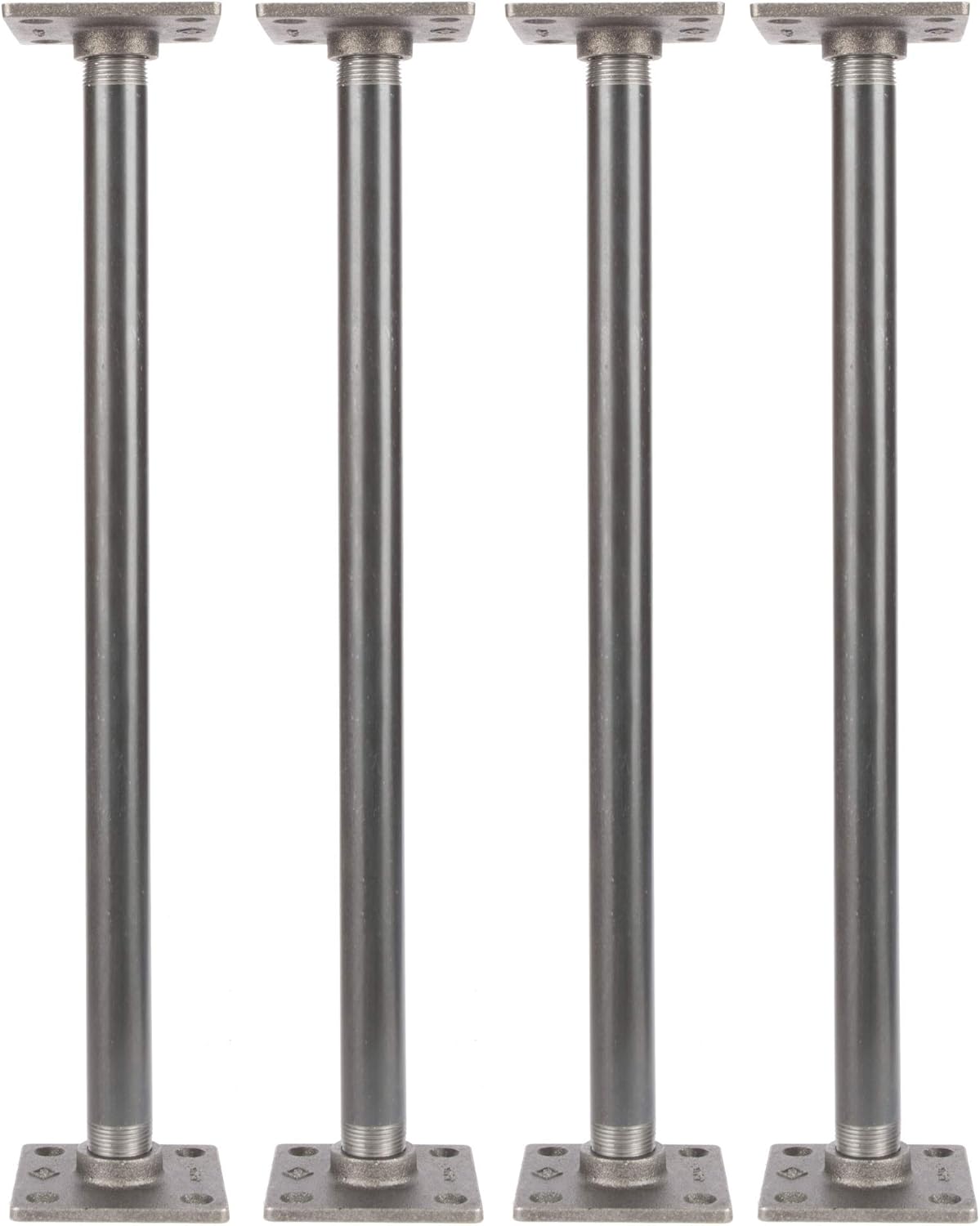 Amazon.com: PIPE DECOR Table Legs, Malleable Iron Square Flange with ...