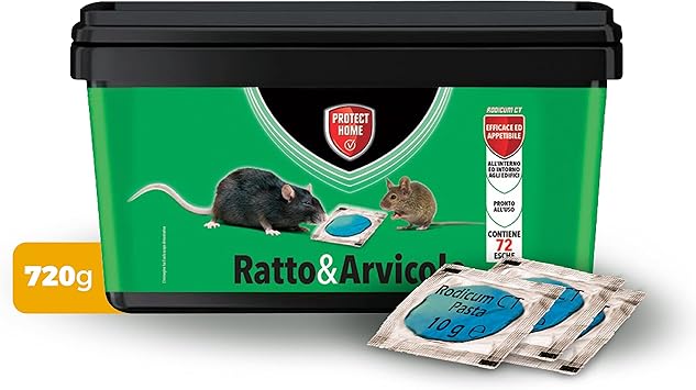 PROTECT HOME Rodicum CT Pasta, Veleno per Ratti, Topi e Arvicole in ...