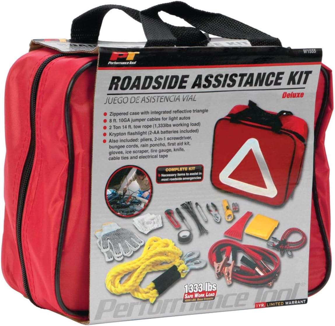 Amazon.com: Performance Tool W1555 Deluxe Roadside Emergency Assistance ...