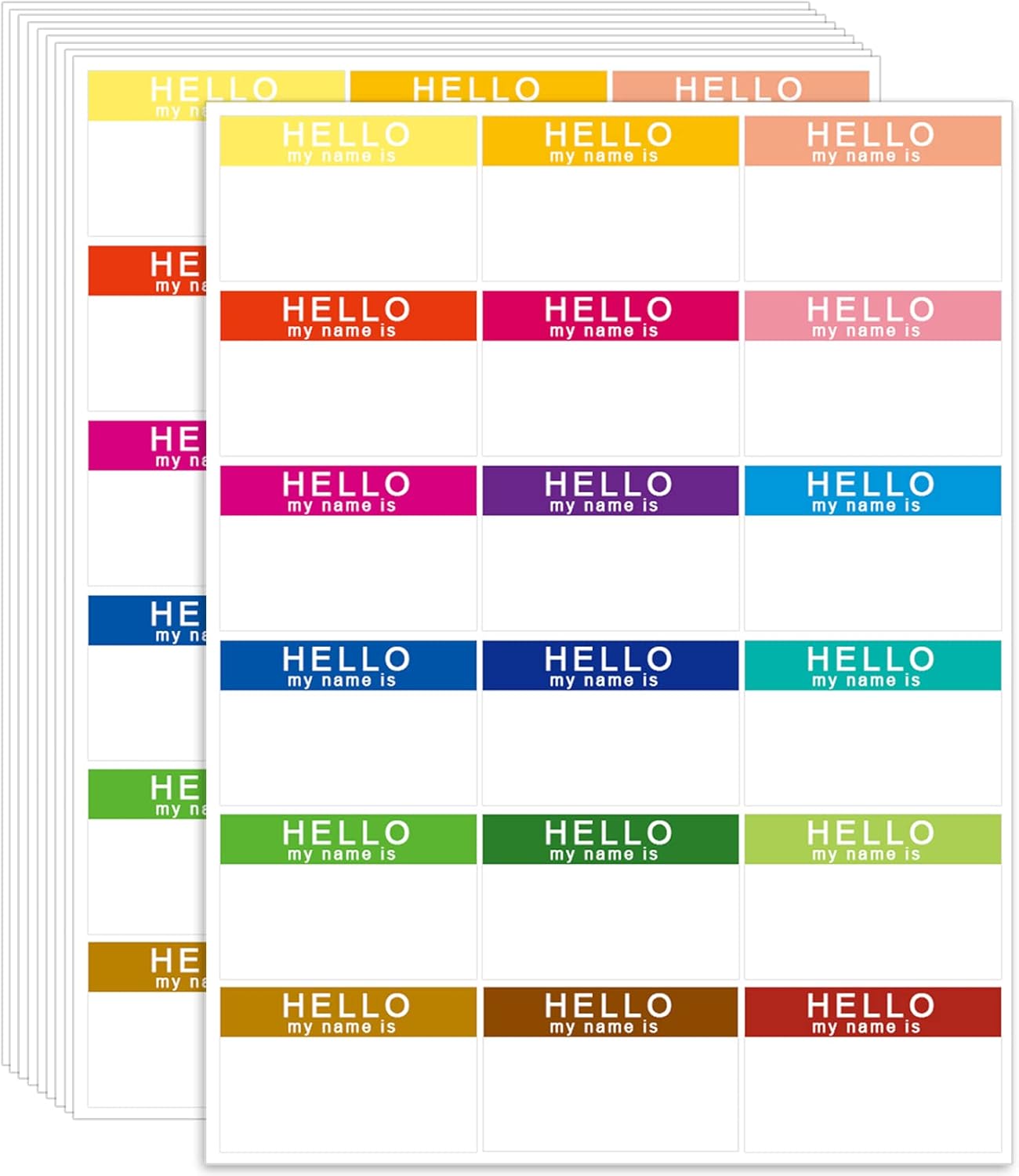 630 etiquetas adhesivas con nombre 18 colores calcomanías con nombre ...