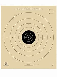 Amazon.com : 25 Yard, Timed and Rapid Fire Target, Official B-8 NRA ...