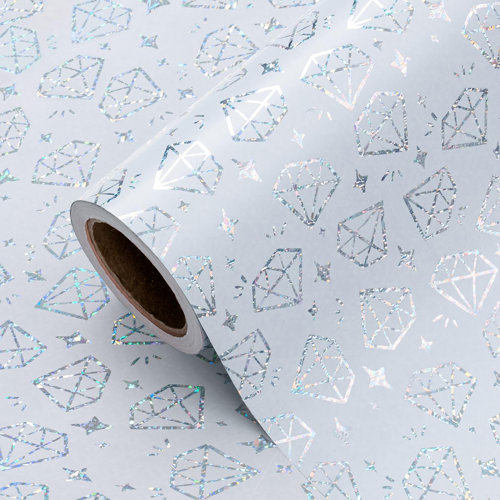 Snapklik.com : WRAPAHOLIC Jumbo Silver Wedding Wrapping Paper - 30 Inch ...