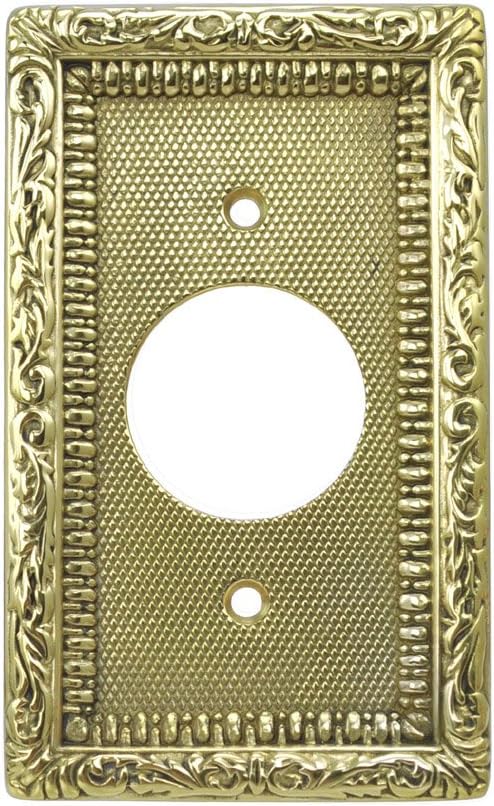 Victorian Recreated Brass Round Plug Cover Plate (L-W4) - Electrical ...