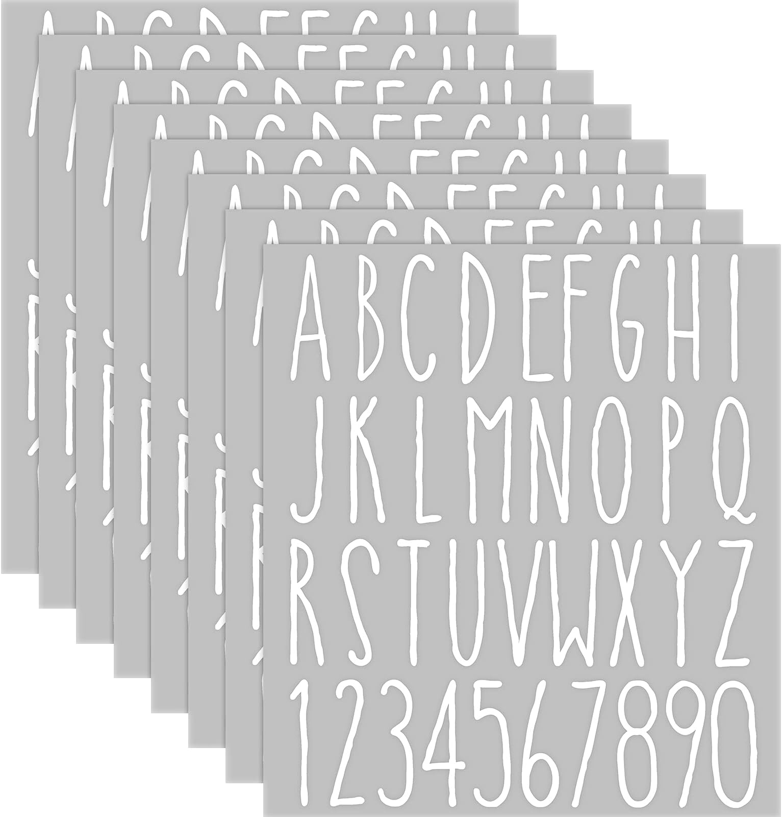 Amazon.com: 20 Sheets Alphabet Stickers 4 in Letter and Numbers ...
