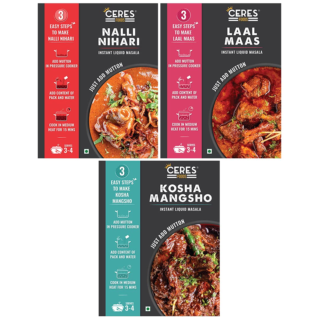 Buy Ceres Foods Combo of 3 | Nalli Nihari - Kosha Mangsho - Laal Maas ...