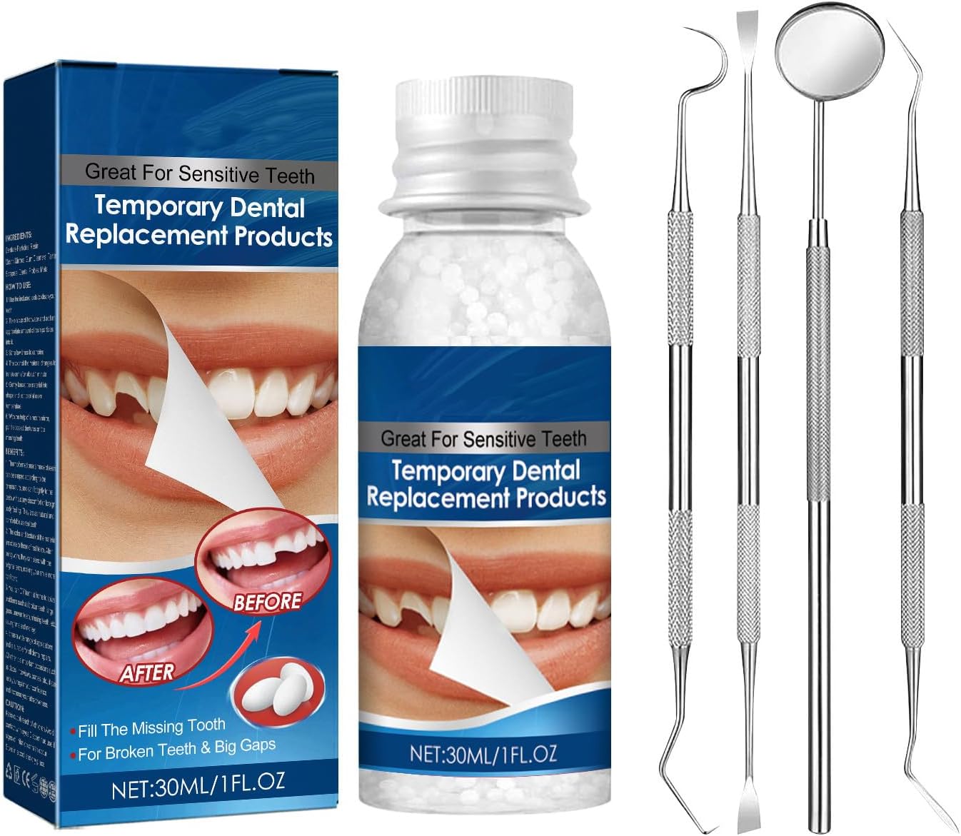 Amazon.com: 5 Pcs Tooth Filling Kit,Broken Tooth Repair Kit,Teeth ...