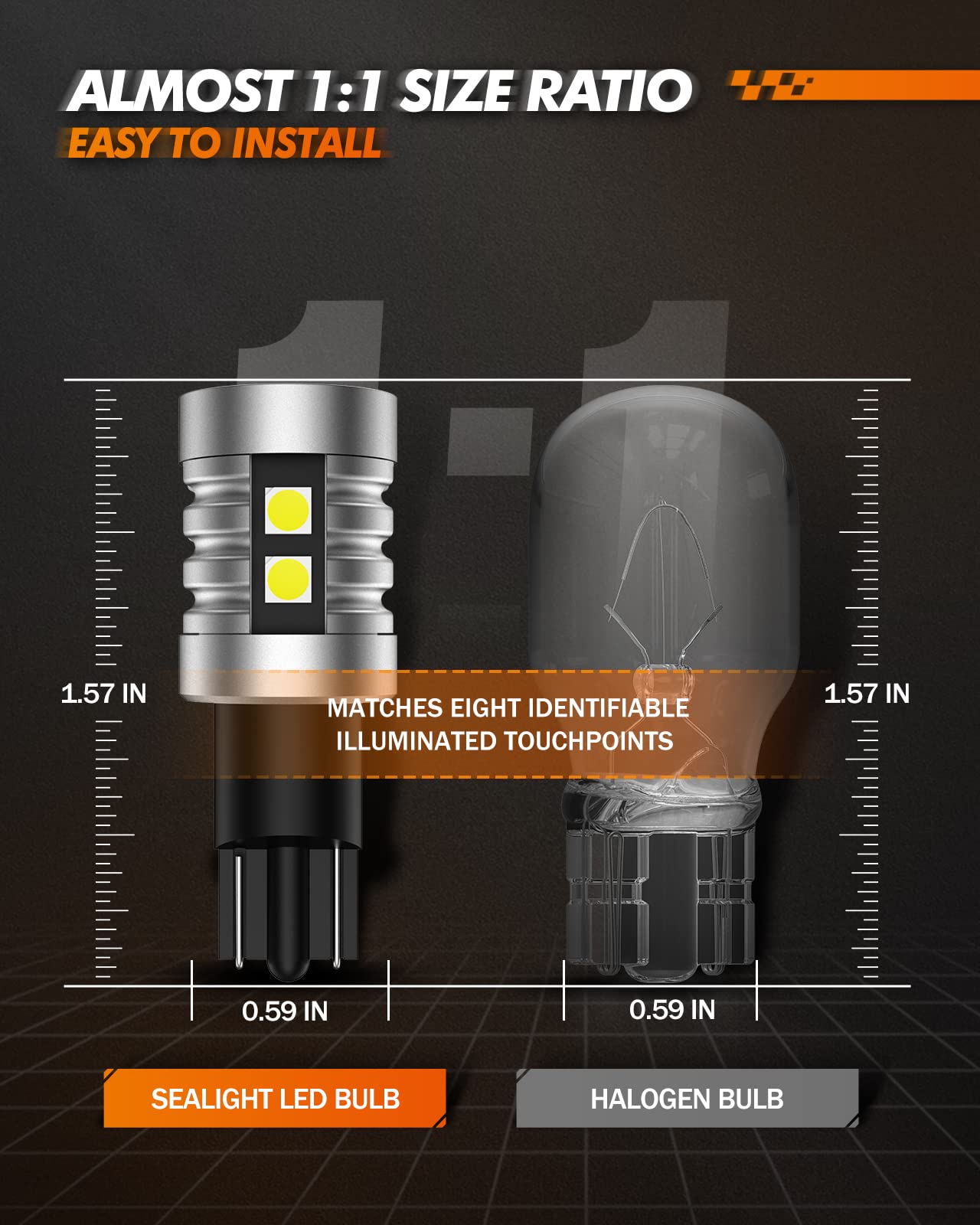 Snapklik.com : 921 912 LED Reverse Lights, T15 LED Bulbs 1000LM Super ...