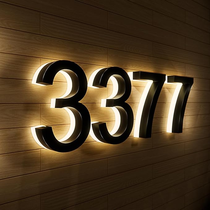 Amazon.com: Custom light up house numbers for outside, Remote ...