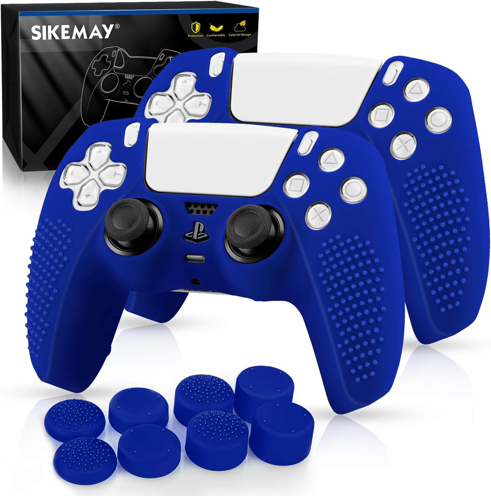 Amazon.com: SIKEMAY [2 Pack] PS5 Controller Skin, Anti-Slip Thicken ...