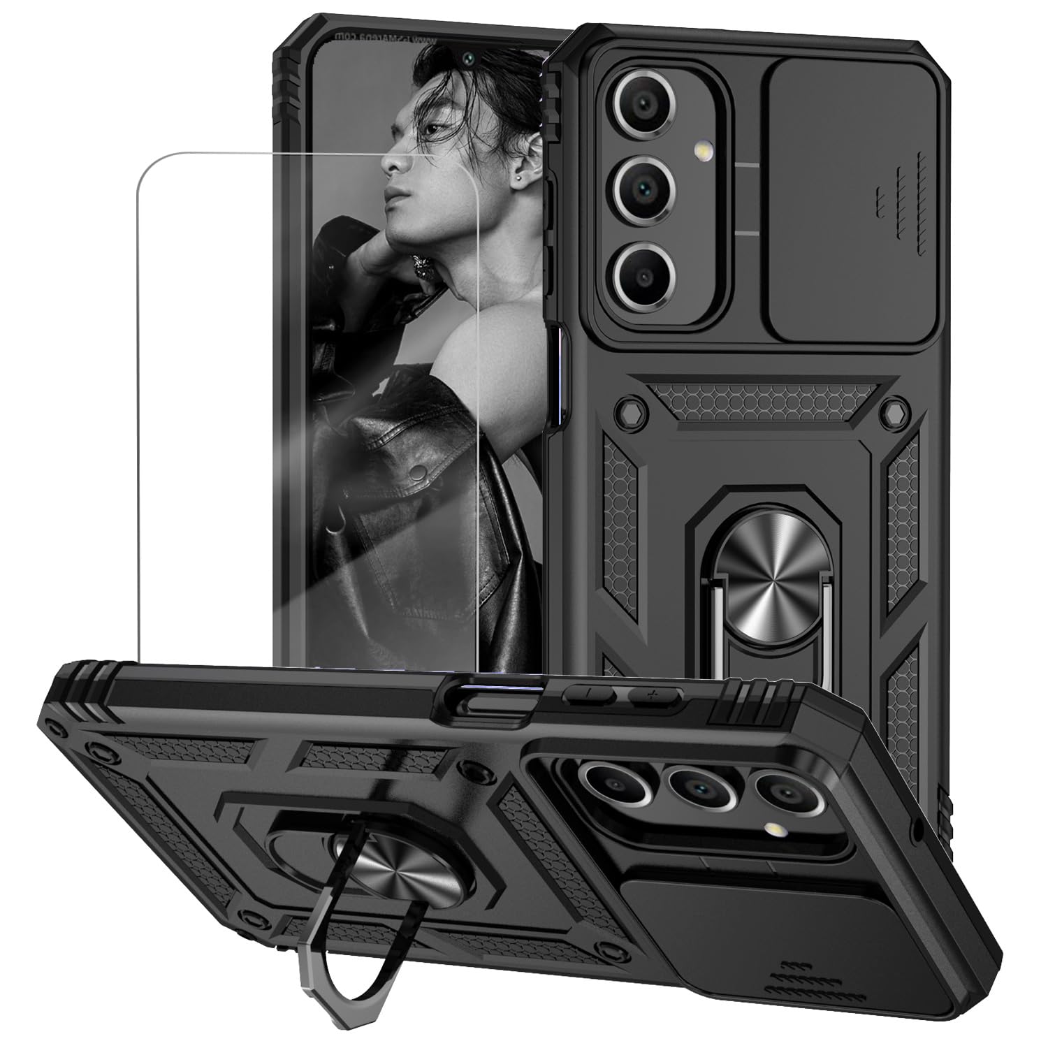 Case for Samsung Galaxy S23 Cover - Includes 2 Tempered Protective ...