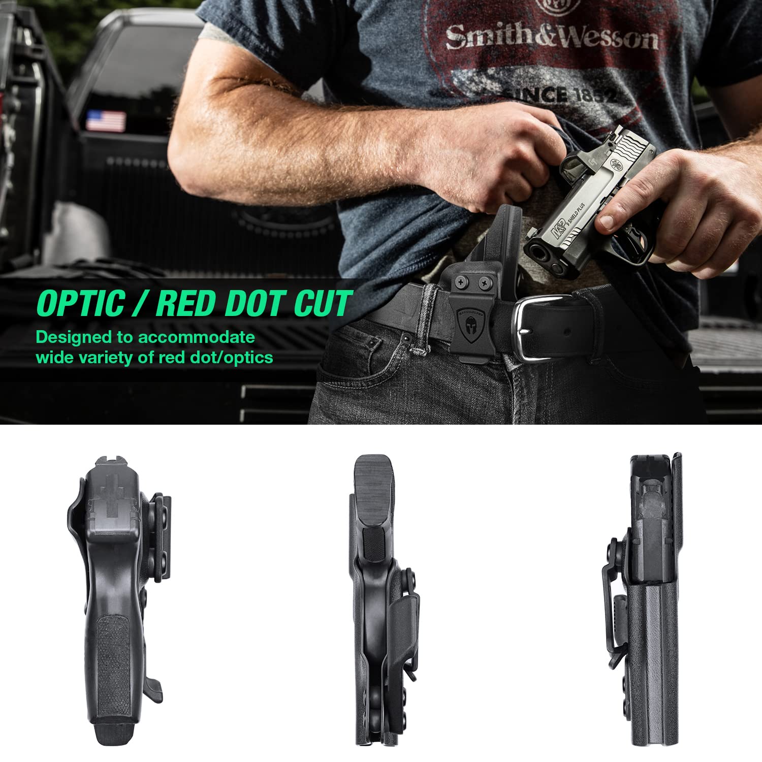 Snapklik.com : Ruger LC9 Holster, IWB Kydex w/Claw & Red Dot Ready ...