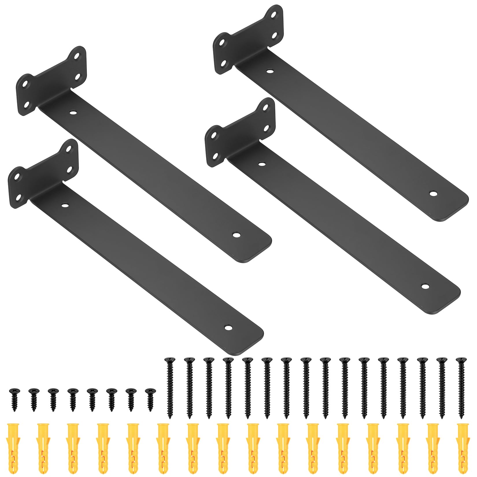 Heavy Duty Floating Shelf Brackets, 4 Pcs 10 Inch Heavy Duty Shelf ...