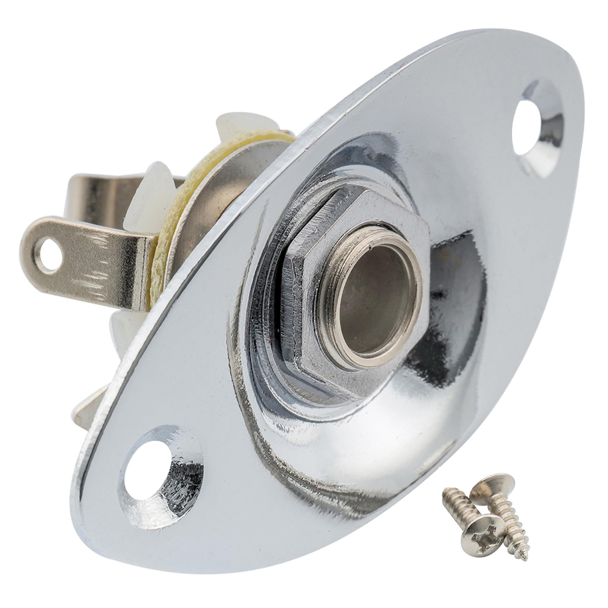 Snapklik.com : Musiclily Metal 1/4" Oval Guitar Input Jack Plate Output ...