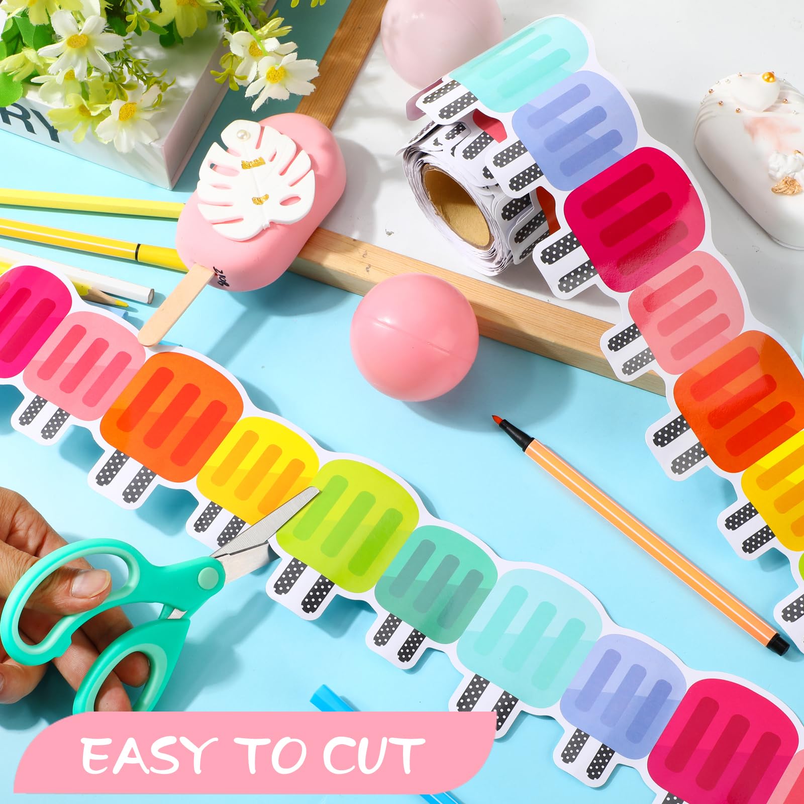 Snapklik.com : 99 Feet Ice Pops Borders Summer Bulletin Board Borders ...