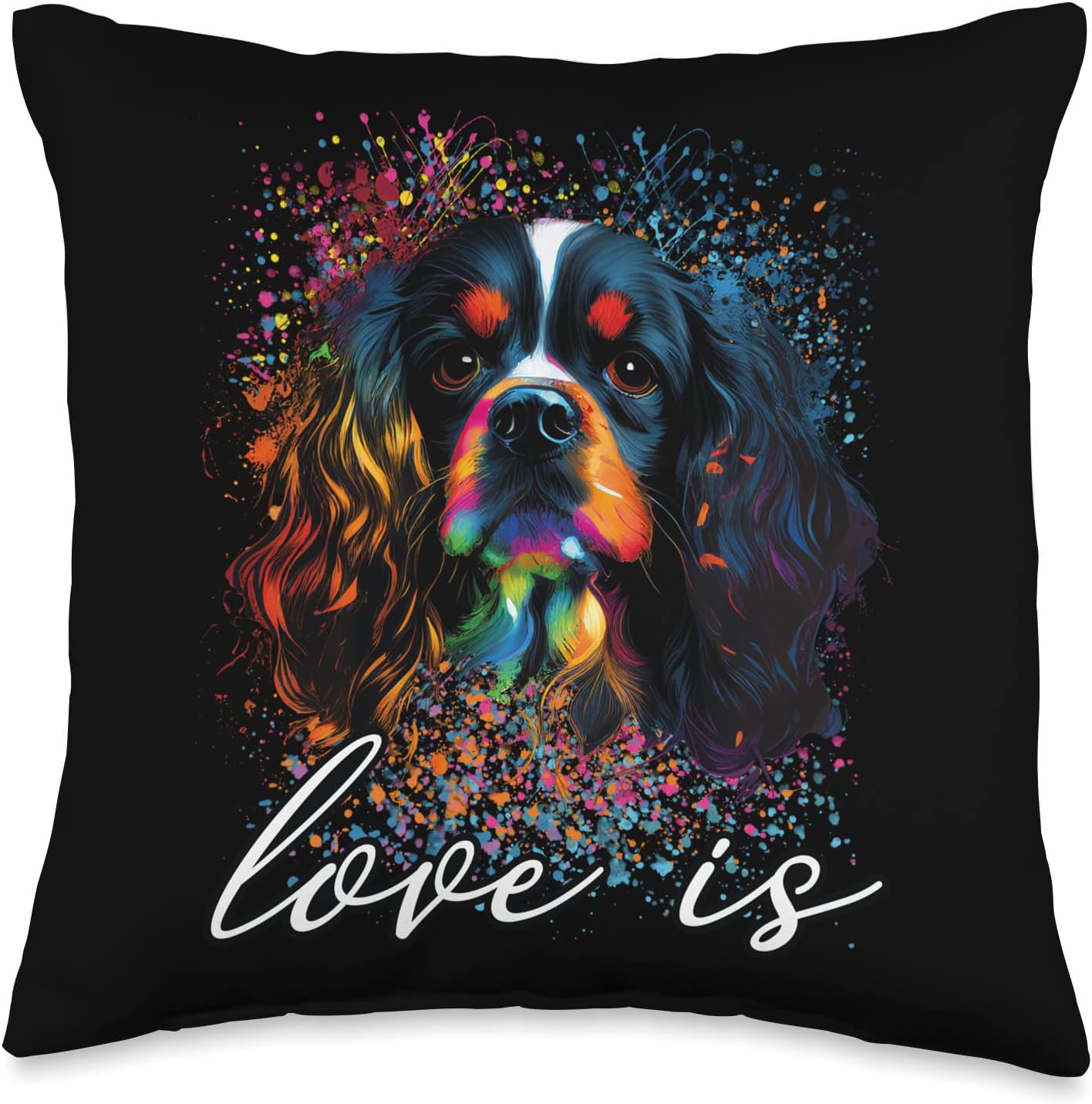Amazon.com: Splash Art Cavalier King Charles Spaniel Gift Men Colorful ...