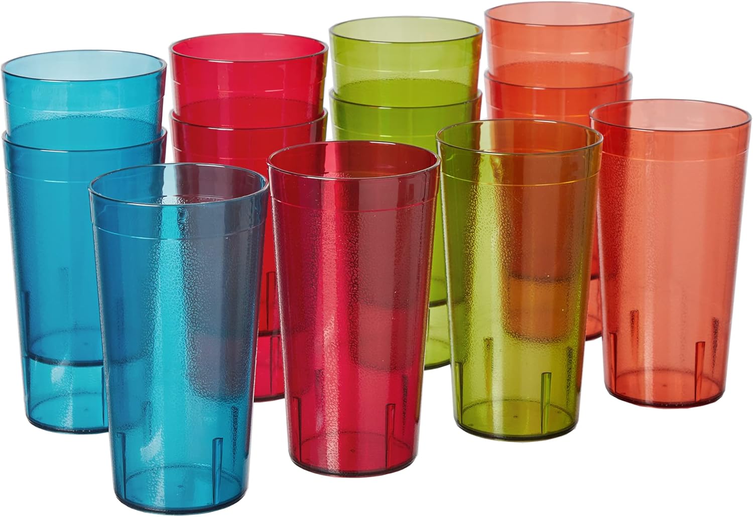 Amazon.com | US Acrylic Cafe Plastic Reusable Tumblers (Set of 12) 20 ...