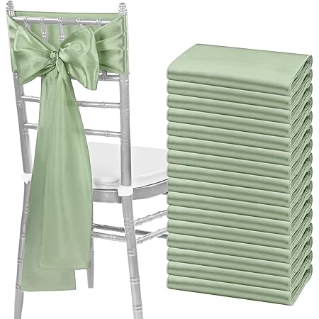 Amazon.com: Showgeous 20 PCS Chair Sashes Cheesecloth Chair Sashes ...