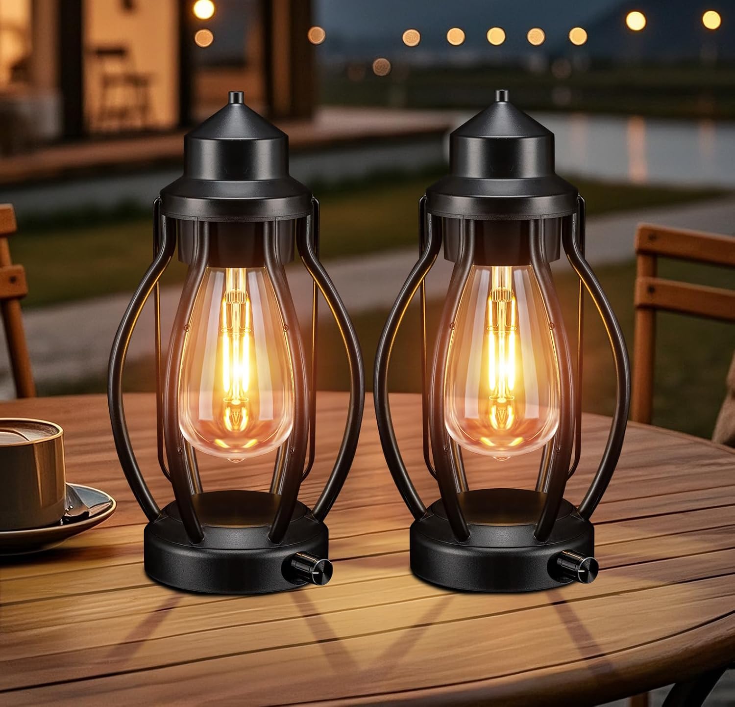 Amazon.com: pearlstar Lantern Rechargeable Lamps Decorative Outdoor ...