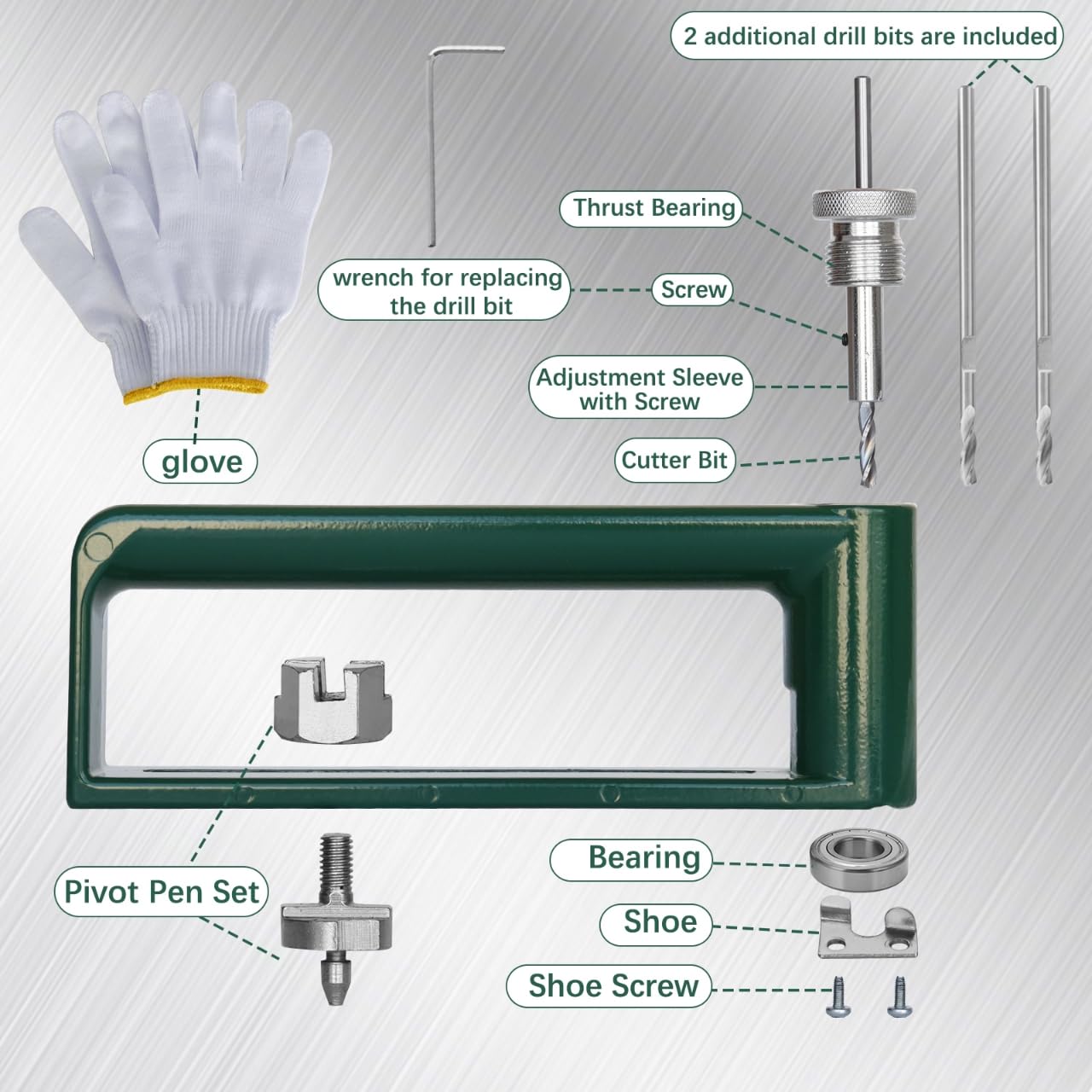 Snapklik.com : Adjustable Sheet Metal Hole Cutter W/ 2 Drill Bits, 2 To ...