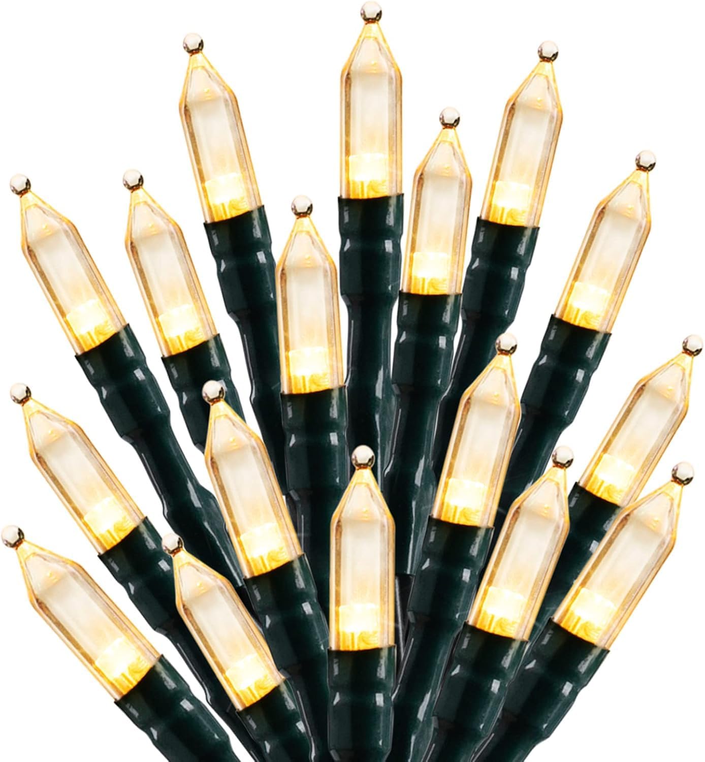 Brightown LED Christmas Mini Lights, 39Feet 100 LED Clear Bulbs String ...