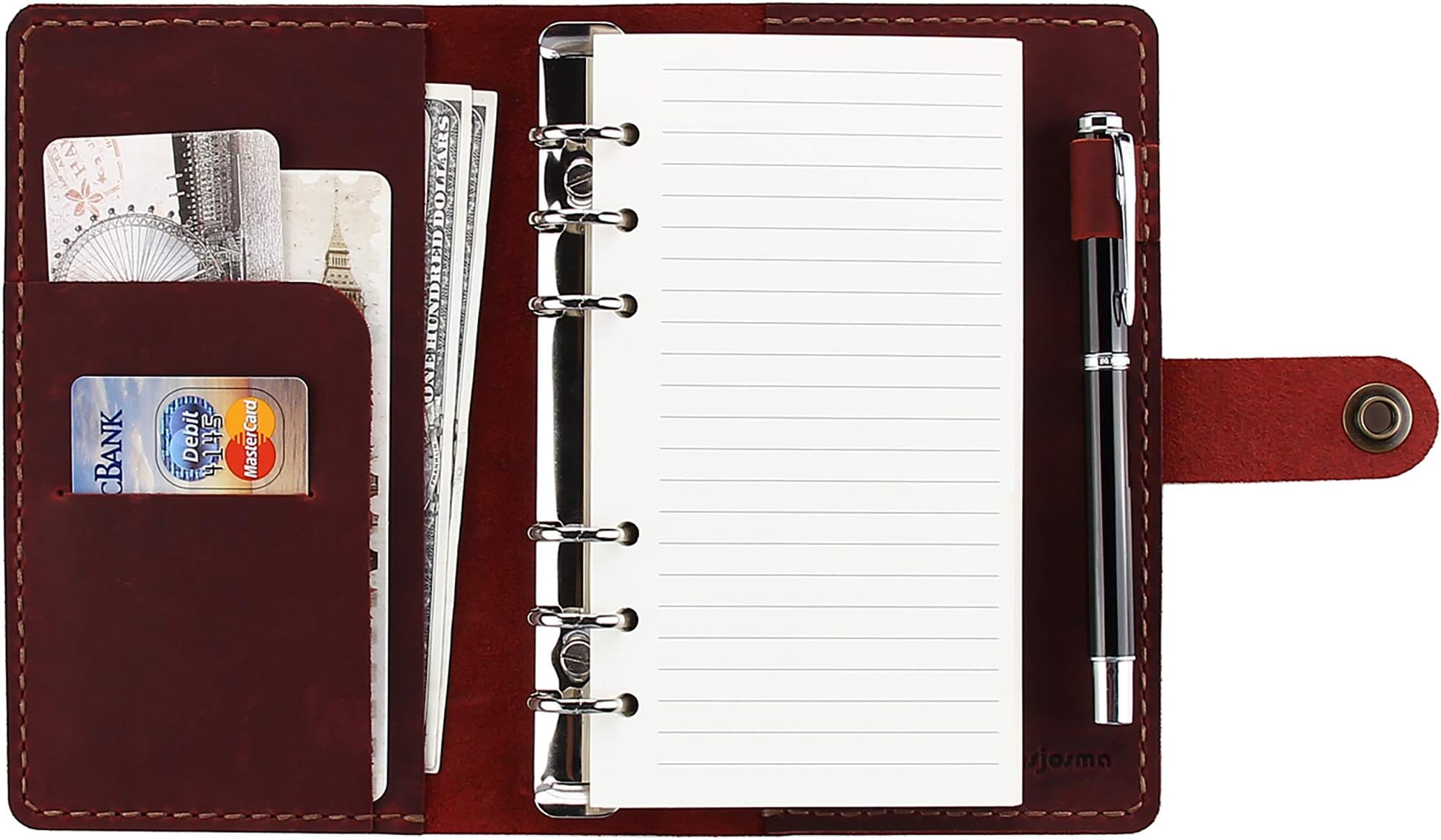 Amazon.com : Leather Journal Refillable Writing Notebook, A6 Personal ...