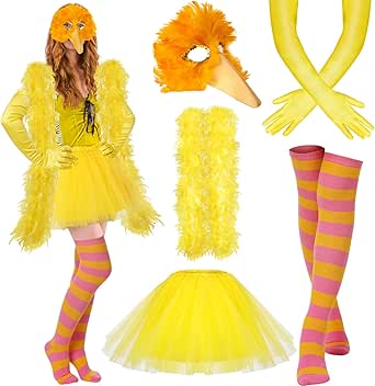 Amazon.com: Funnysoft 5 Pcs Halloween Bird Costume Adult Women Bird ...
