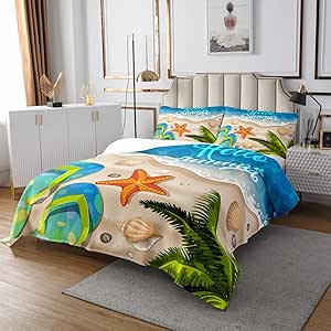 Amazon.com: spefrowx Hawaii Beach Coverlet Set Queen Size,Funky Flip ...