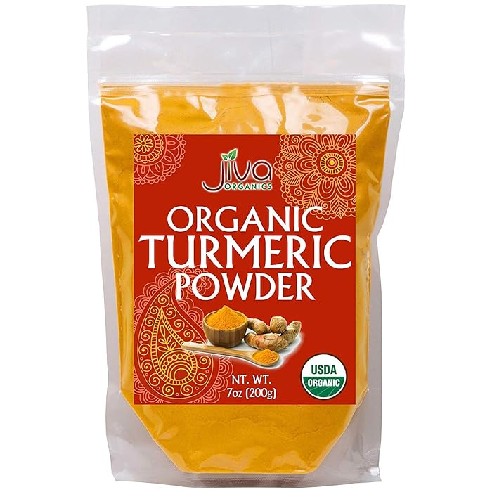 Buy Jiva Organic Turmeric Powder 7 oz - Packaged in Resealable Bag, 100 ...