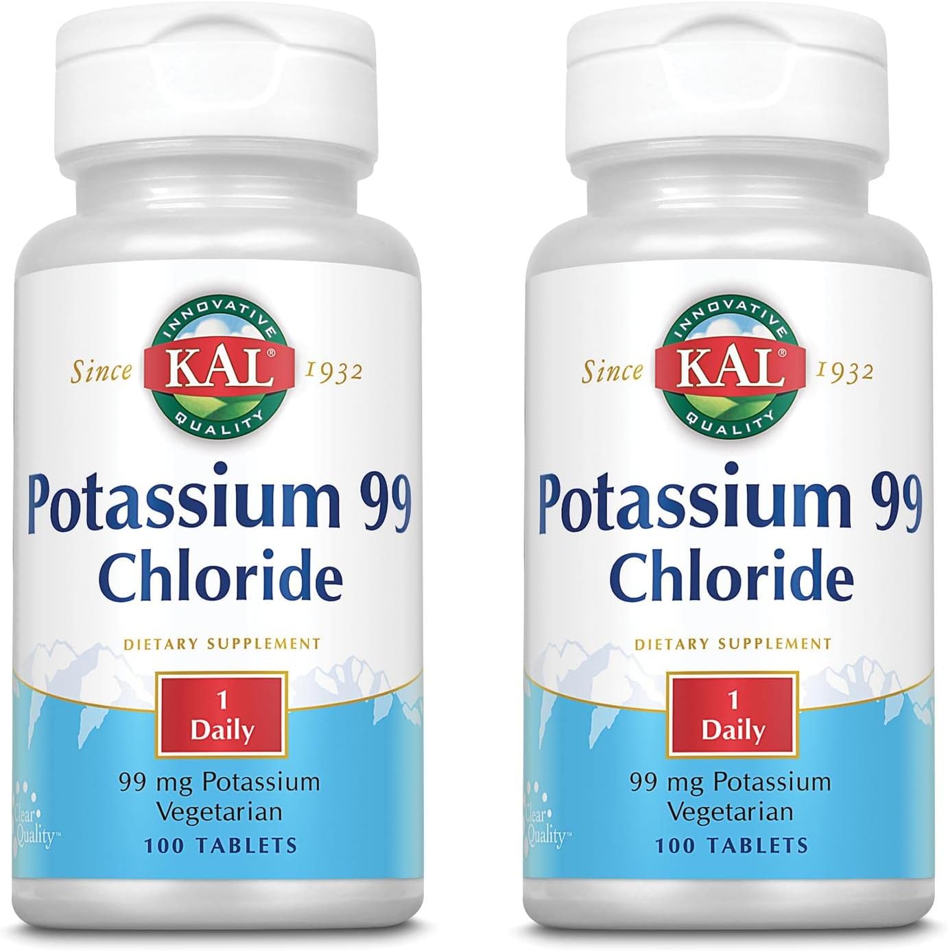 Amazon.com: KAL 99 Mg Potassium Chloride, 100 Tabs | Pack of 2 : Health ...