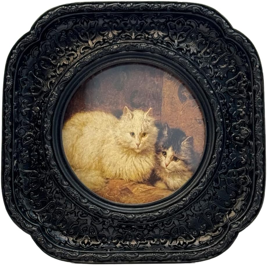 Amazon.com - CISOO 3x3 Vintage Small Round Picture Frame, Antique ...