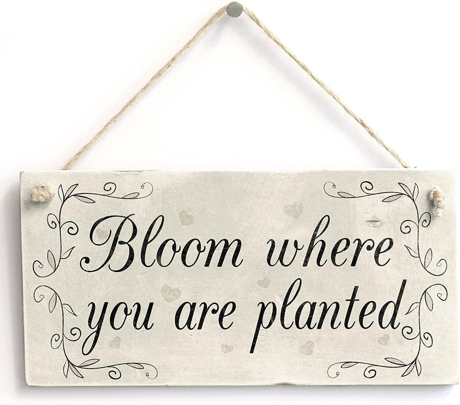 Amazon.com: New Wood Sign 10x5 Inch Door Sign Bloom Where You are ...