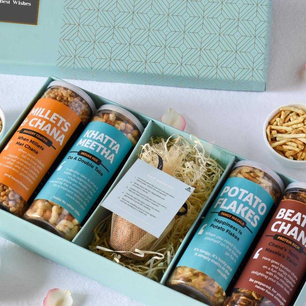 Buy Omay Foods Savory Grow Kit Gift Box|Roasted Snacks,able Set ...