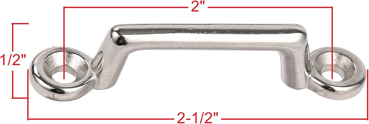 Amarine-made Pack of 6 Stainless Steel Bimini Top Strap, Pad Eye ...