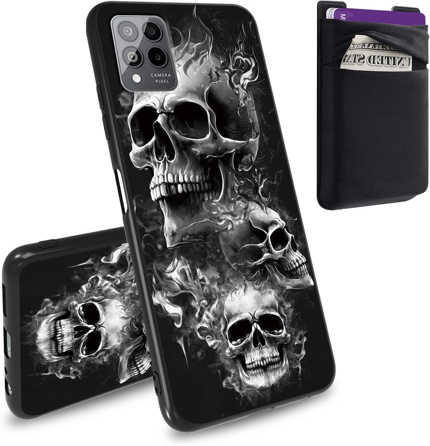 Amazon.com: BEOTIWAD for T-Mobile Revvl 6 Pro 5G Phone Case with Black ...