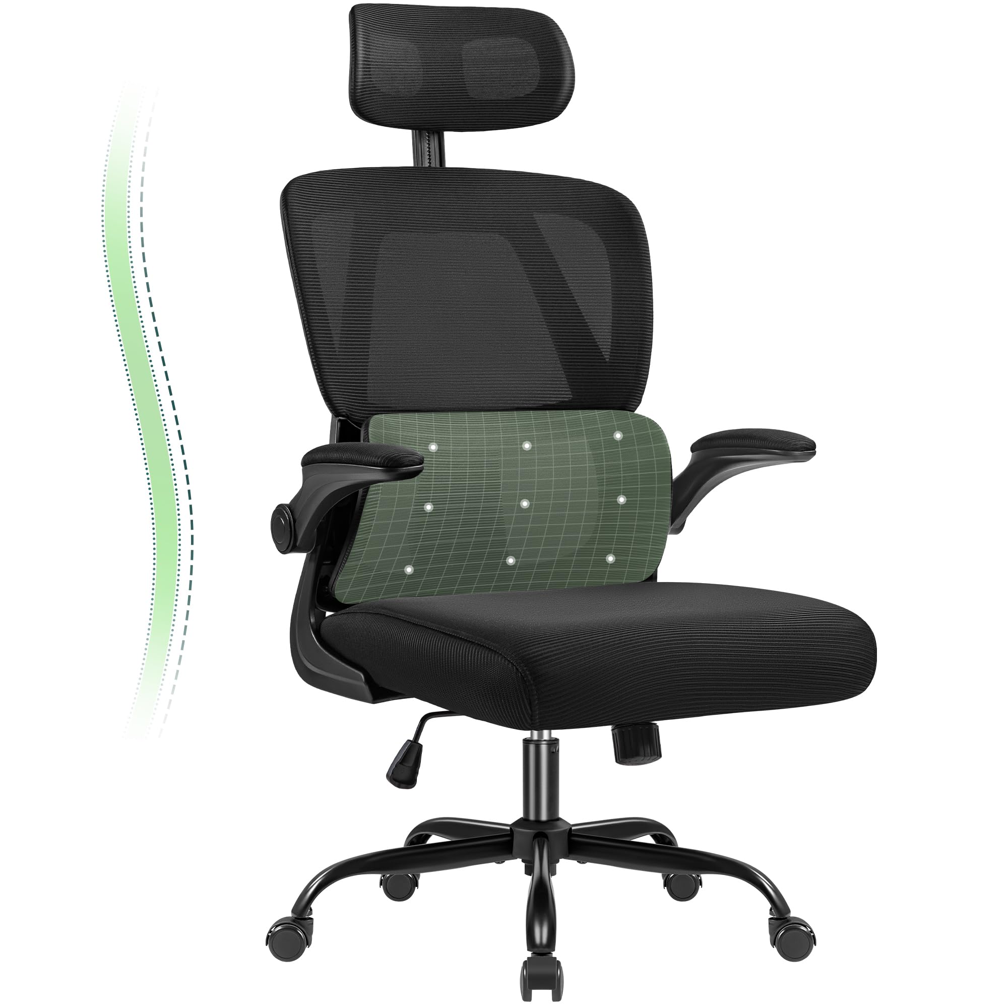 Snapklik.com : Shahoo Ergonomic Mesh Office Chair, High Back