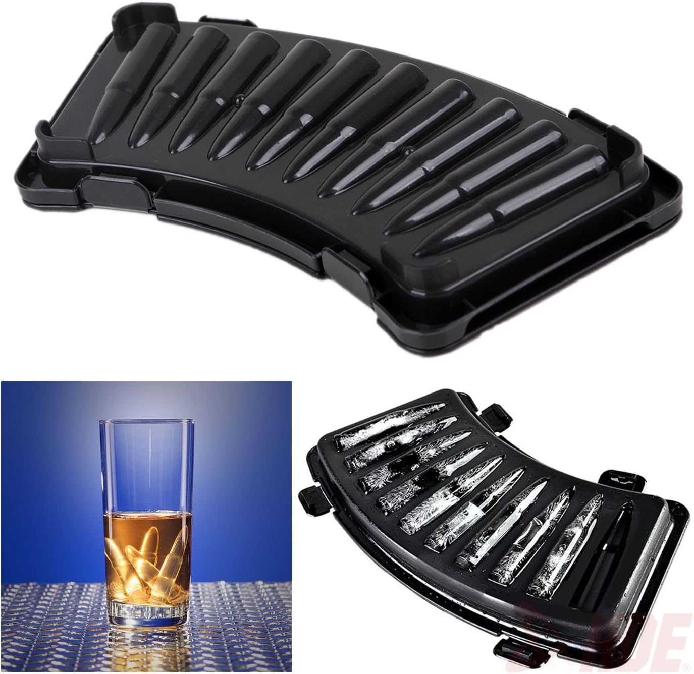Amazon.com: 3D AK-47 Bullet Shaped Freezer Ice Cube Tray Plastic ...
